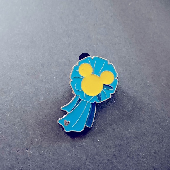 Disney | Other | Disney Pin Mickey Mouse Blue Ribbon Pin | Poshmark